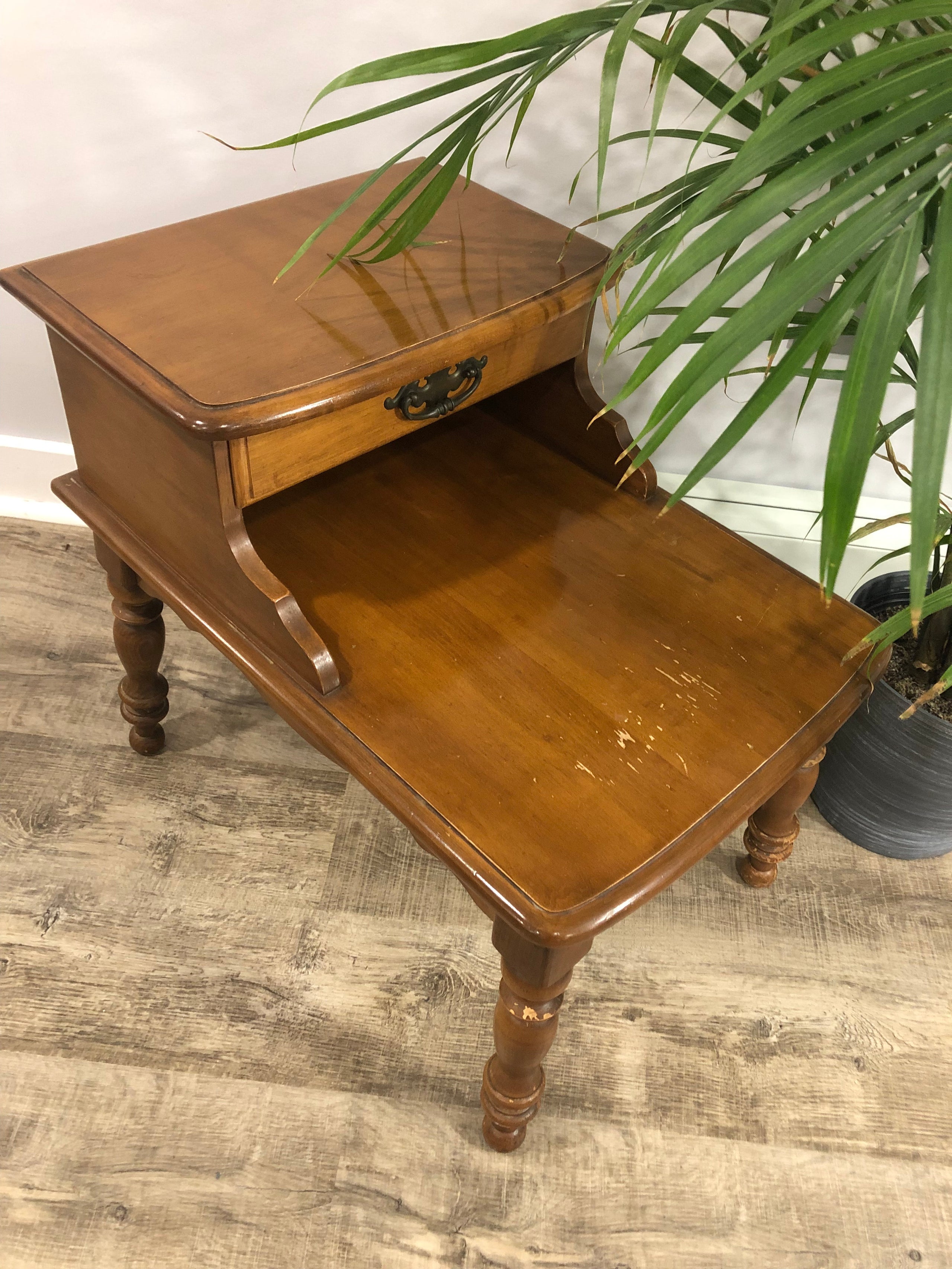 Vintage Telephone Table w/ One Drawer | Rescued by Lacey
